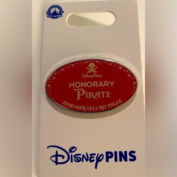 Disney | Accessories | Disney Honorary Pirate Pin Name Tag Style New ...